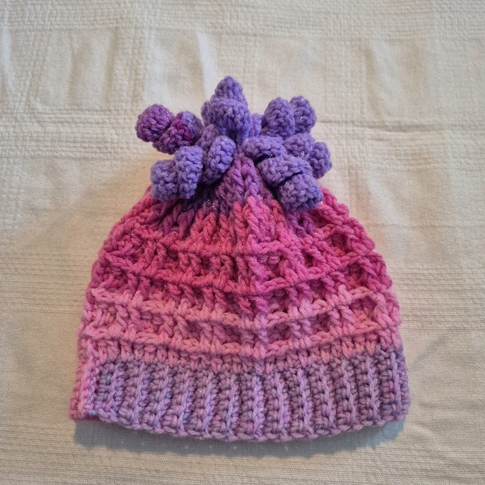 Hand Crafted | Accessories | Hand Made 62 Months Pink And Purple Waffle ...